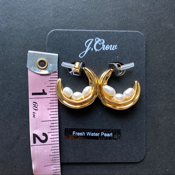 J. Crew | Jewelry | J Crew Nested Fresh Water Pearl Hoop Earrings ...